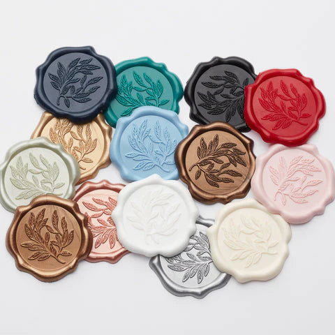 Wax Seals with Leaf Sprig Design - Packs of 12 | Self-Adhesive ...